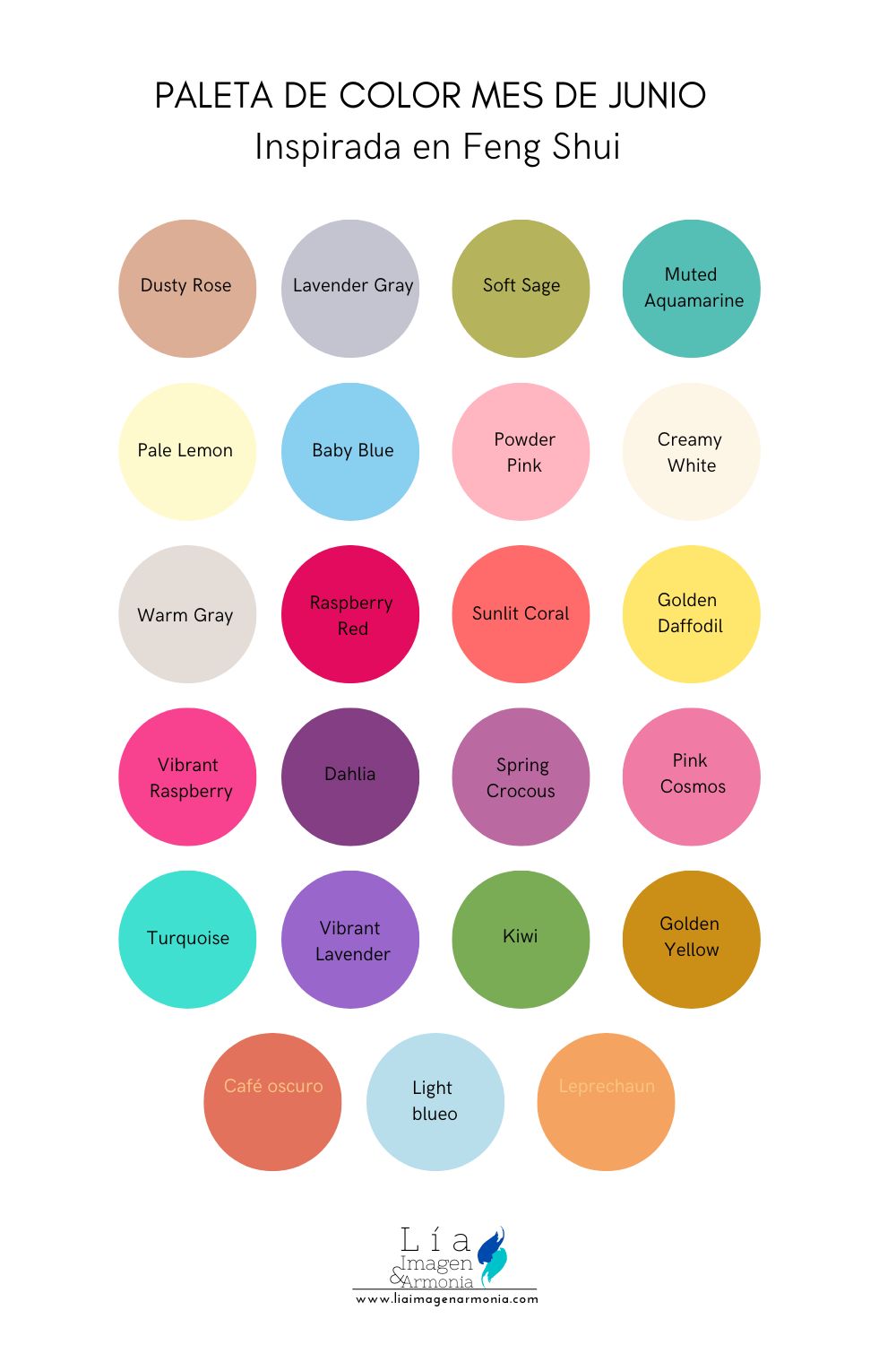 Paleta de color de Junio 2023 | Asesoría de Imagen Bogotá
