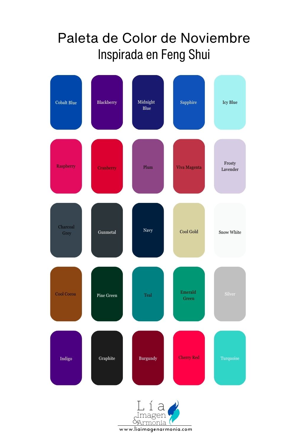 Paleta de color Noviembre: Autentica | Asesoría de Imagen Bogotá