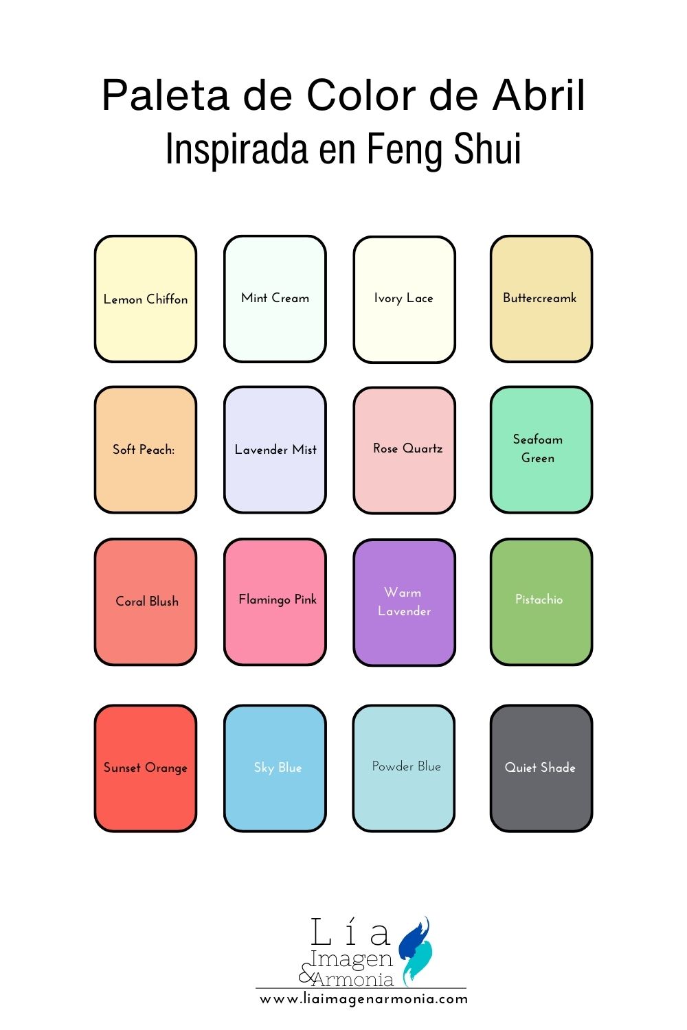 Explorando la paleta de colores de abril de 2024 | Lía Bogotá